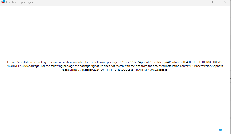 CODESYS Forge - CODESYS Forge / Talk / Engineering 🇬🇧: Signature verification faited fro the ...